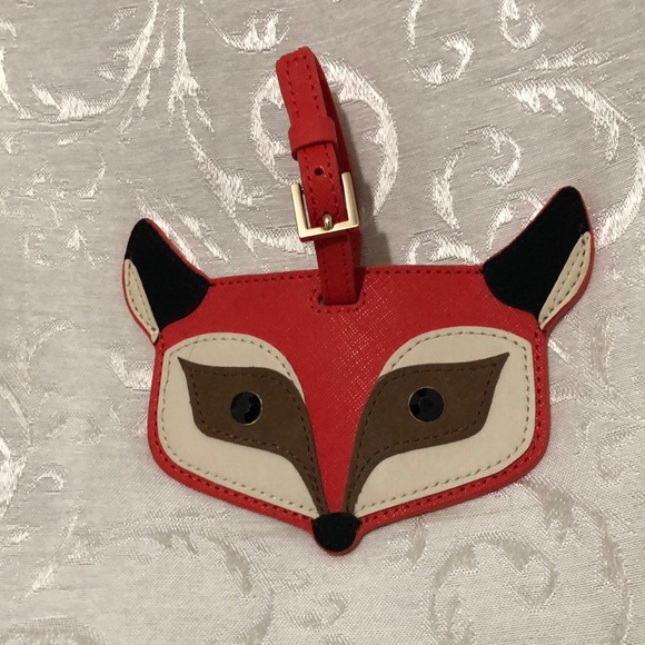 kate spade | Bags | Kate Spade Fox Luggage Tag New Without Tags Factory ...